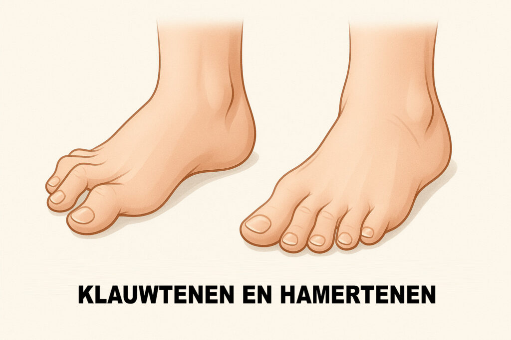 Klauwtenen en hamertenen: oorzaken, klachten en therapie